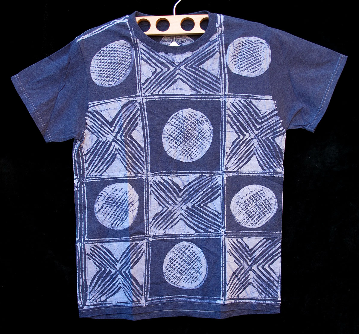 Indigo Batik T-shirt by Gasali Adeyemo - Small | Indigo Arts