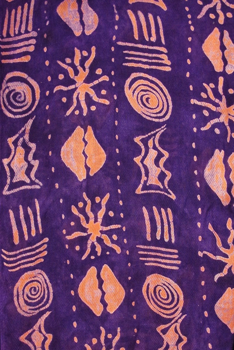 Batik Shawl on Rayon by Gasali Adeyemo | Indigo Arts