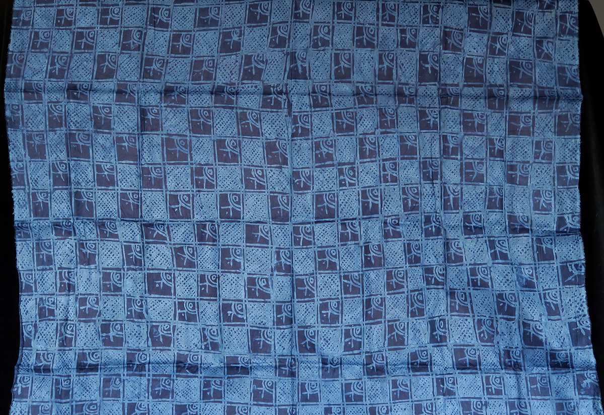 "OK & Matches" Yoruba Indigo Resist-dye "Adire Eleko" Cloth | Indigo Arts