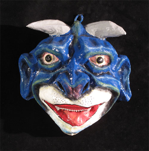 Blue Devil Carnival Mask | Indigo Arts