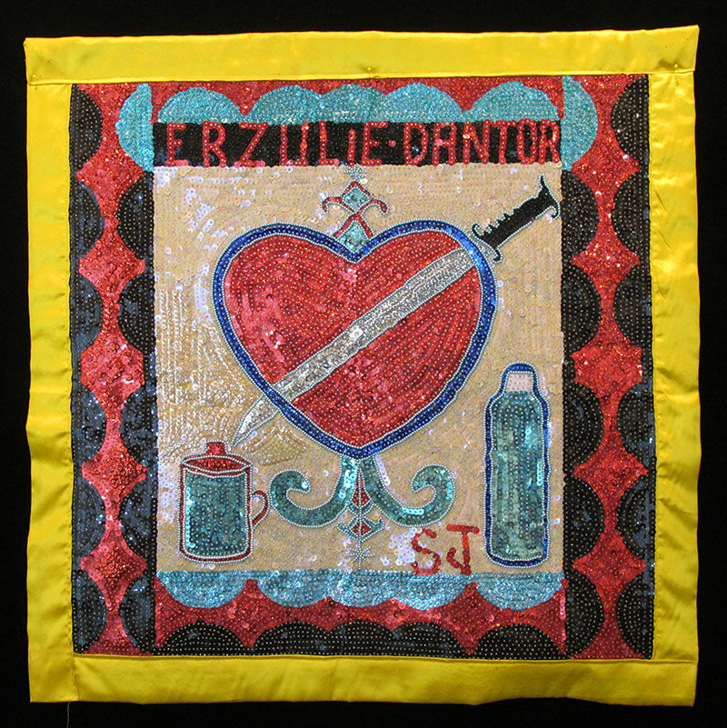 Erzulie Dantor Vodou Flag | Indigo Arts