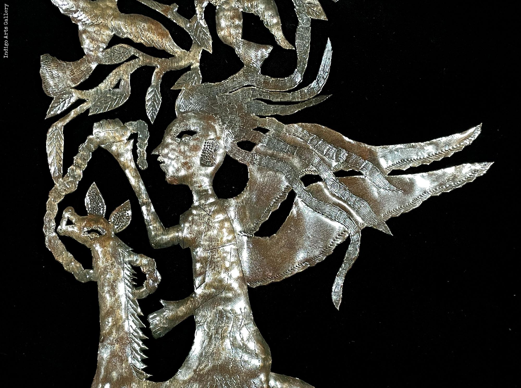 Angel on Horseback with Birds | Indigo Arts