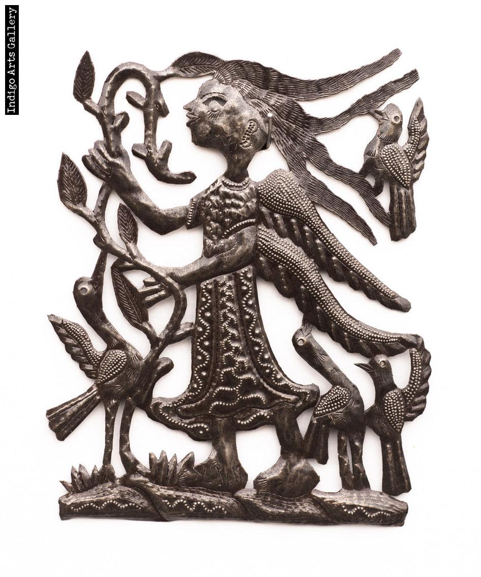 Small Angel with Birds | Indigo Arts