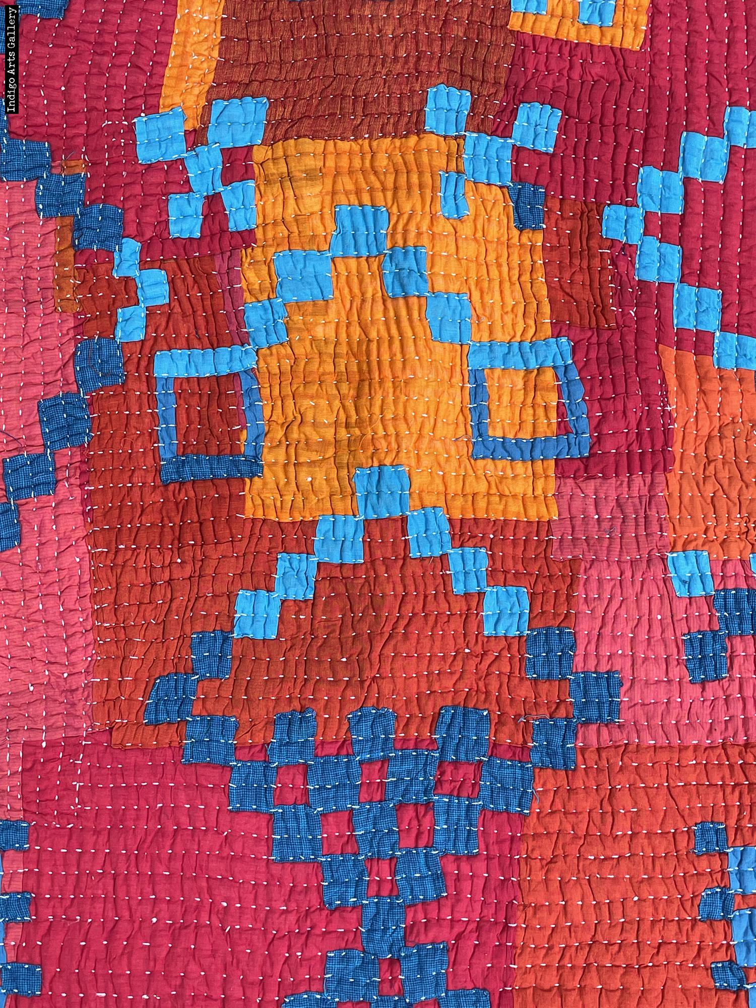 Siddi Applique Kavand Quilt from Karnataka | Indigo Arts
