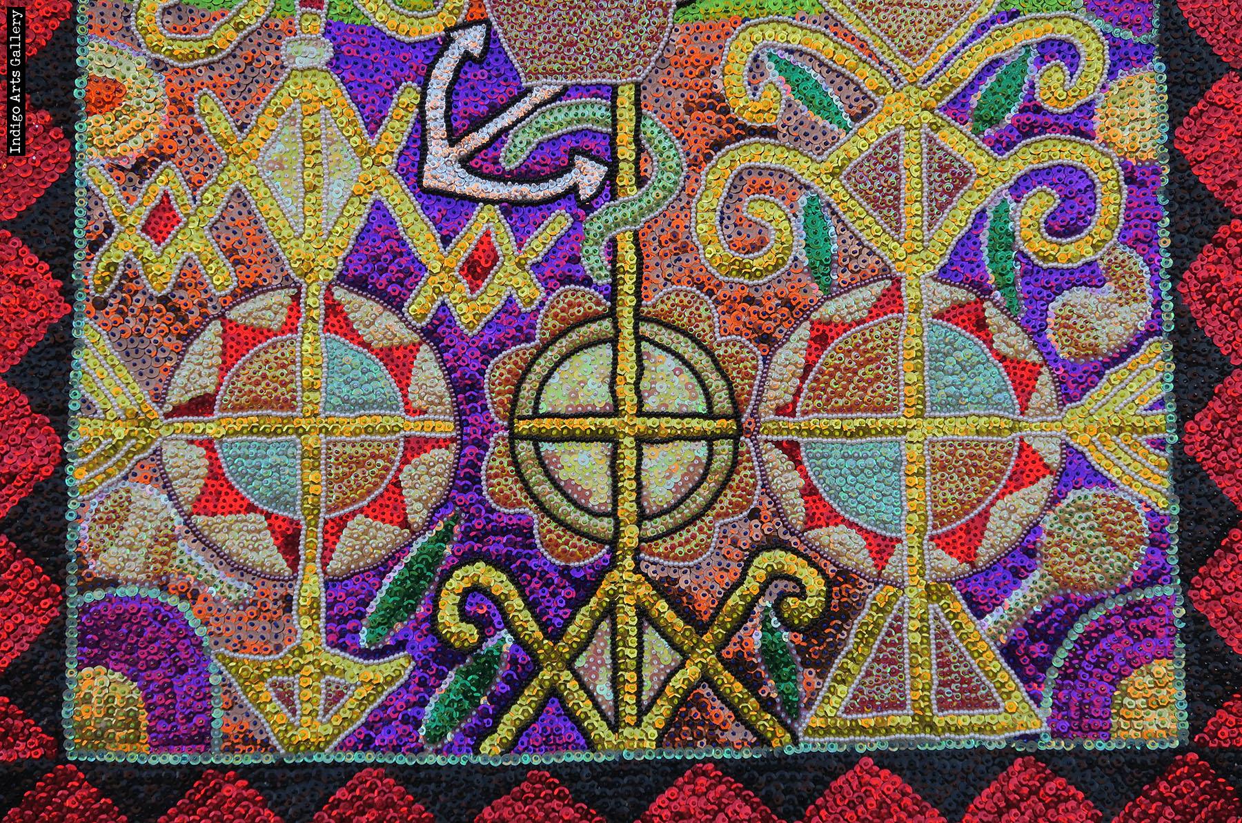 Marassa Trois (The Three Graces) - Vodou Flag | Indigo Arts