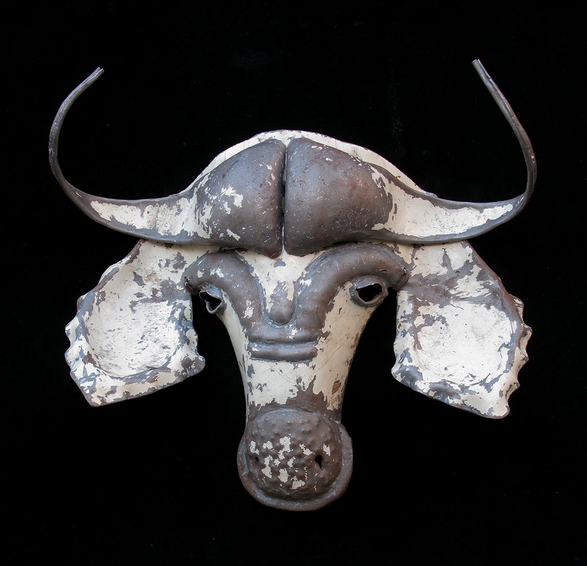 Recycled Steel Cape Buffalo Mask from Zimbabwe | Indigo Arts